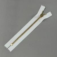 China #5 Double Pointed Teeth Metal Zipper Shiny Gold Smoother Two Way Pulling for sale