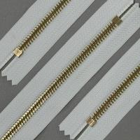 China #5 Double Pointed Teeth Metal Zipper Shiny Gold Smoother Two Way Pulling for sale