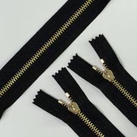 China Torsion Resistant Y Shape Brass Zipper #3 Strong Interlocking Force Light Gold 60cm for sale