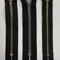 China Torsion Resistant Y Shape Brass Zipper #3 Strong Interlocking Force Light Gold 60cm for sale