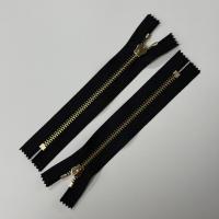 China Lateral Pressure Resistance #5 Y Shape Metal Zipper Light Gold for Denim Jackets Workwear for sale