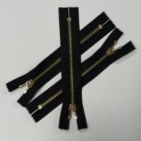 China Lateral Pressure Resistance #5 Y Shape Metal Zipper Light Gold for Denim Jackets Workwear for sale