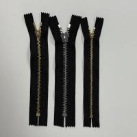 China Lateral Pressure Resistance #5 Y Shape Metal Zipper Light Gold for Denim Jackets Workwear for sale