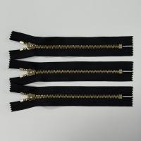 China Lateral Pressure Resistance #5 Y Shape Metal Zipper Light Gold for Denim Jackets Workwear for sale