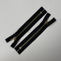China Brass Y Shaped Metal Zipper #5 High Load Bearing Capacity Smooth Operation for sale