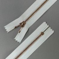 China Y Shape Metal Zipper #5 Rose Gold High Tensile Strength 80cm for sale