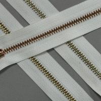 China Y Shape Metal Zipper #5 Rose Gold High Tensile Strength 80cm for sale