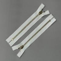 China Y Shaped Metal Brass Zipper Light Gold #5 Oxidation Fading Resistant 80cm for sale