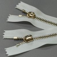 China Y Shaped Metal Brass Zipper Light Gold #5 Oxidation Fading Resistant 80cm for sale