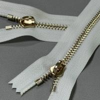 China Premium Selection #5 Y Shape Metal Zipper High Tensile Strength Light Gold 80cm for sale