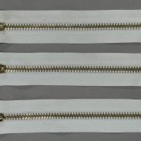 China Premium Selection #5 Y Shape Metal Zipper High Tensile Strength Light Gold 80cm for sale