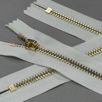 China Unique Tooth Profile #5 Y Shape Metal Zipper Deep Bite Shiny Gold for sale