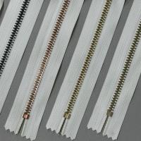 China Y Shaped Closed End Metal Zipper #5 Shiny Gold Water Washing Dry Cleaning Resistant for sale