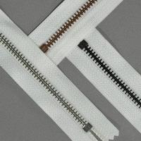 China Fade Resistant #5 Y Shape Metal Zipper Bright Nickel 100% Consistent Color Durable for sale