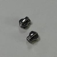 China Durable #3 Metal Zipper Non Lock Pin Lock Slider 100mm Electroplated Finish for sale