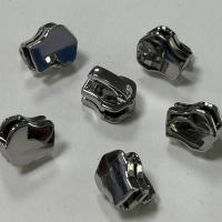 China Durable #3 Metal Zipper Non Lock Pin Lock Slider 100mm Electroplated Finish for sale