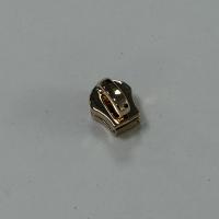 China Custom Logo #3 Metal Zipper Non Lock Pin Lock Slider Durable Die Cast 35mm for sale