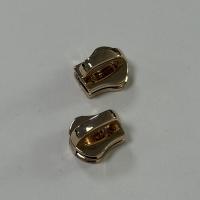 China Thick Sturdy No 8 Non Lock Pin Lock Zipper Slider Light Gold Metal Heavy Duty for sale