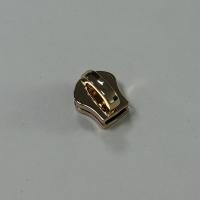 China Thick Sturdy No 8 Non Lock Pin Lock Zipper Slider Light Gold Metal Heavy Duty for sale