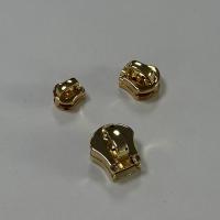 China #5 Metal Zipper Slider Non Lock Fade Resistant Gold Plated 5mm Customizable for sale