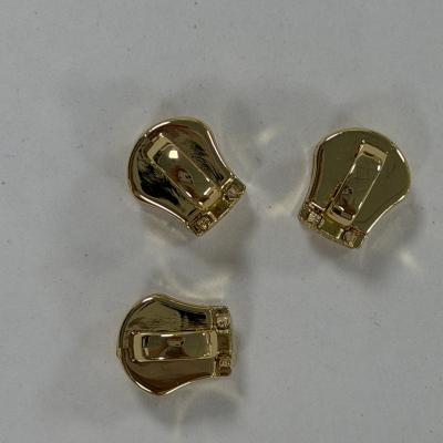 China #5 Metal Zipper Slider Non Lock Fade Resistant Gold Plated 5mm Customizable for sale