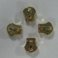 China Large Format #8 Real Gold Metal Zipper Slider Zinc Alloy Non Lock Box Slider for sale