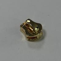 China Large Format #8 Real Gold Metal Zipper Slider Zinc Alloy Non Lock Box Slider for sale