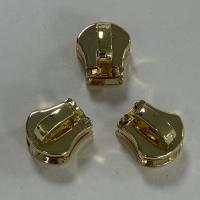 China Large Format #8 Real Gold Metal Zipper Slider Zinc Alloy Non Lock Box Slider for sale