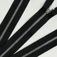 China Secure Engagement #3 Double Pointed Teeth Metal Zipper Highly Durable Bright Nickel for sale