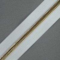 China Highly Durable #5 Double Pointed Teeth Metal Zipper Pull Sequence Bright Nickel for sale