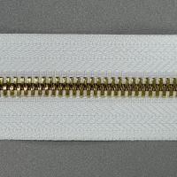 China Brass Metal Zipper Size 5 Double Pointed Teeth for Garments and Leather Goods for sale