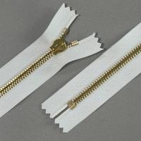 China Luxurious #5 Double Pointed Teeth Metal Zipper Cold Heat Resistant Bright Nickel 80cm for sale