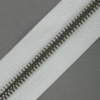 China Retro Luxe #5 Double Pointed Teeth Metal Zipper Bright Nickel 80cm for sale