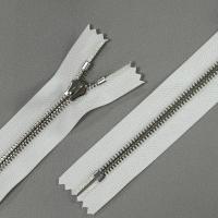 China Retro Luxe #5 Double Pointed Teeth Metal Zipper Bright Nickel 80cm for sale