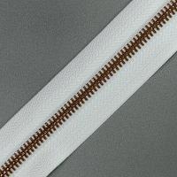 China Solid Material #5 Double Pointed Teeth Metal Zipper Durable Rose Gold Finish for sale
