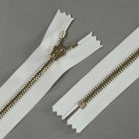 China Light Gold Metal Zip #5 Double Pointed Teeth Zipper Customized for sale