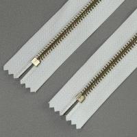 China Light Gold Metal Zip #5 Double Pointed Teeth Zipper Customized for sale