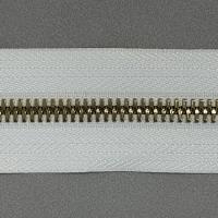 China Light Gold Metal Zip #5 Double Pointed Teeth Zipper Customized for sale