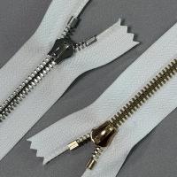 China Light Luxury Brass Zipper #5 Soft Double Pointed Teeth Metal Zipper Customizable for sale