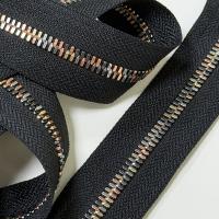 China #5 Corn Shaped Metal Zipper Classic Color High Density Wear Resistant 80cm for sale