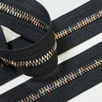 China #5 Corn Shaped Metal Zipper Classic Color Full Dimensional Brass Teeth 80cm for sale