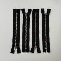 China Trendy #5 Multi Color Corn Teeth Aluminum Zipper Smooth Operation 80cm for sale