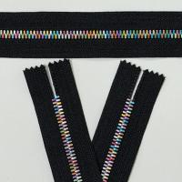 China Trendy #5 Multi Color Corn Teeth Aluminum Zipper Smooth Operation 80cm for sale