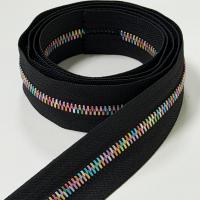 China Trendy #5 Multi Color Corn Teeth Aluminum Zipper Smooth Operation 80cm for sale