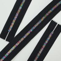 China Trendy #5 Multi Color Corn Teeth Aluminum Zipper Smooth Operation 80cm for sale