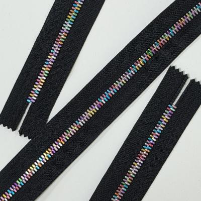 China Trendy #5 Multi Color Corn Teeth Aluminum Zipper Smooth Operation 80cm for sale