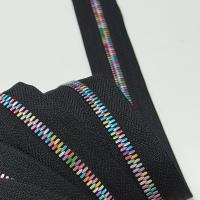 China #5 Corn Shaped Aluminum Zipper Fine Polishing Sanding Colored Metal Zippers 40% Lighter Than Copper for sale