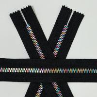 China #5 Corn Shaped Aluminum Zipper Fine Polishing Sanding Colored Metal Zippers 40% Lighter Than Copper for sale