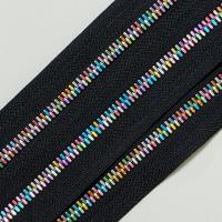 China #5 Corn Shaped Aluminum Zipper Fine Polishing Sanding Colored Metal Zippers 40% Lighter Than Copper for sale
