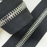 China Corn Teeth #8 Brass Zipper Bright Nickel Metal Zipper Customizable 80cm for sale